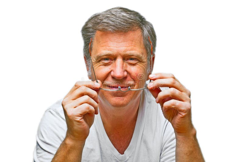 Man with reading glasses stock photo. Image of cute, eyes - 33706910