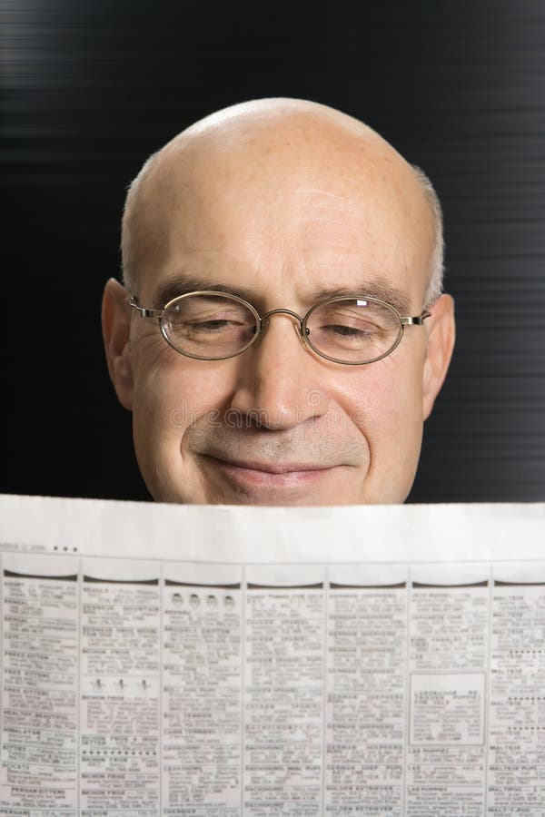 Man reading newspaper stock image. Image of male, businesspeople - 2046915