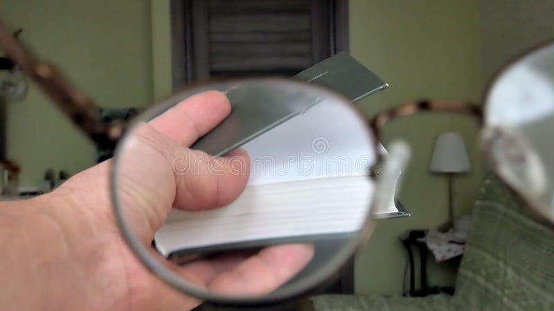 A Man Reads a Book, a First-person View Stock Video - Video of fingers ...