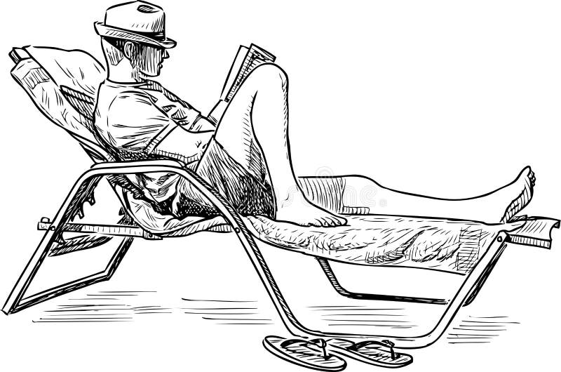 Man Relaxing Sketch Stock Illustrations – 1,504 Man Relaxing Sketch ...