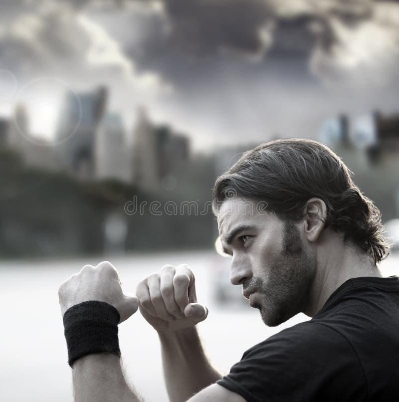 Two fly fight man stock image. Image of achievement, duel - 266701