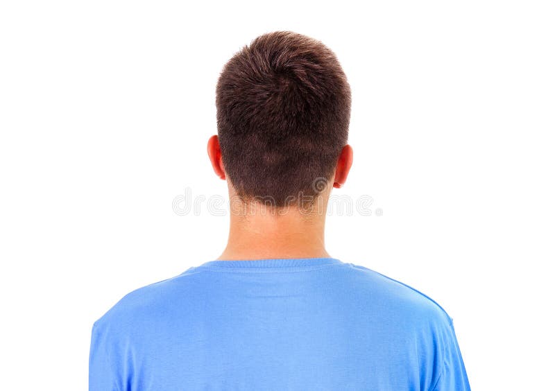 Man rear view isolated stock image. Image of brunette - 142973283
