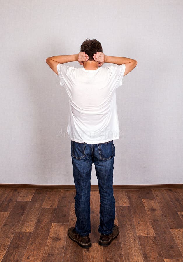 Man Rear View stock image. Image of adult, human, background - 96197545
