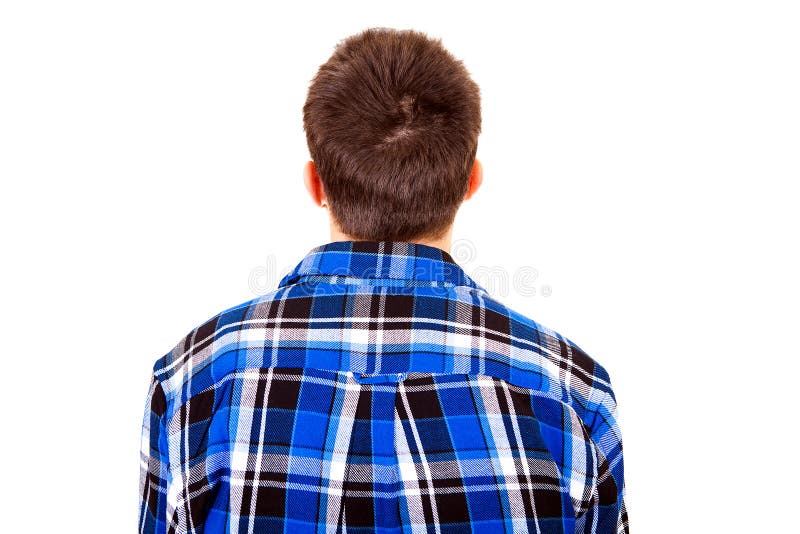 Young Man Rear view stock photo. Image of undressed - 124627614