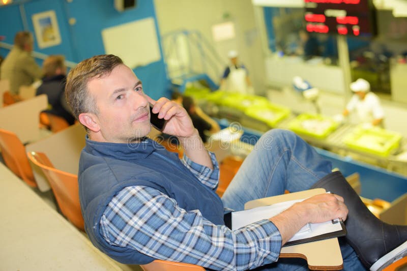 Man receiving call stock image. Image of outsourcing - 240920451