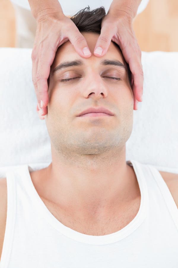 Man receiving head massage stock photo. Image of male - 54759720