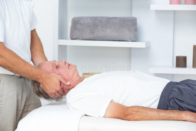Man receiving head massage stock photo. Image of healthcare - 54261742
