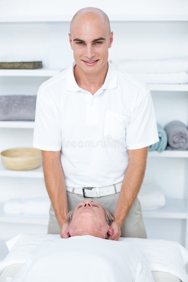 Man receiving head massage stock photo. Image of forehead - 54262510