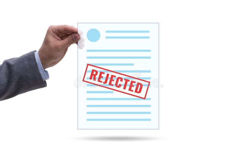 Man Receiving Rejection Notice on His Cv Stock Photo - Image of check ...