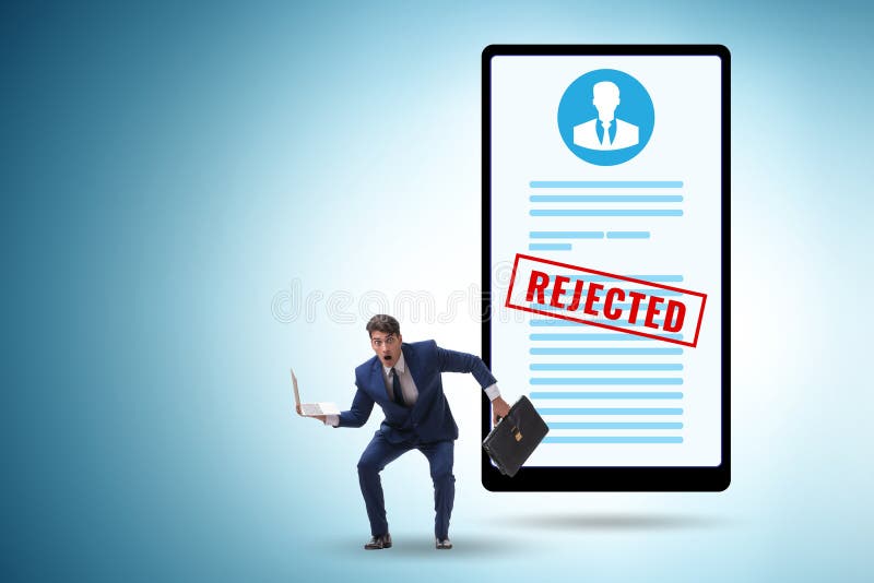 Man Receiving Rejection Notice on His Cv Stock Image - Image of ...