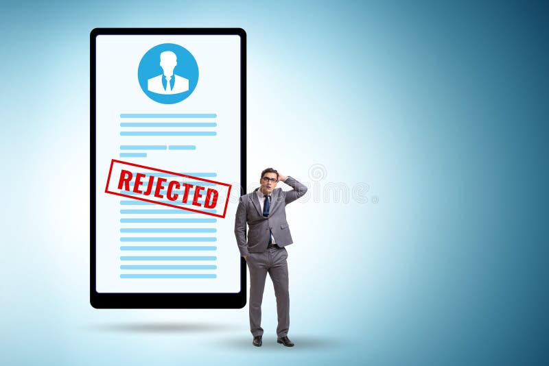 CV Application Rejection Notice in Employment Concept Stock Image ...