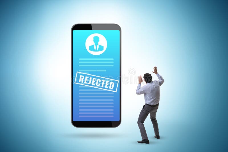 Man Receiving Rejection Notice on His Cv Stock Photo - Image of failure ...