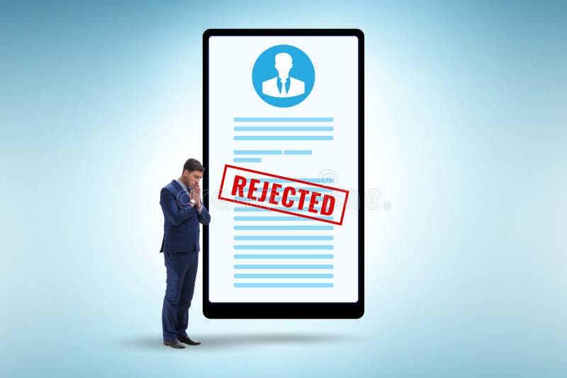Man Receiving Rejection Notice on His Cv Stock Photo - Image of credit ...