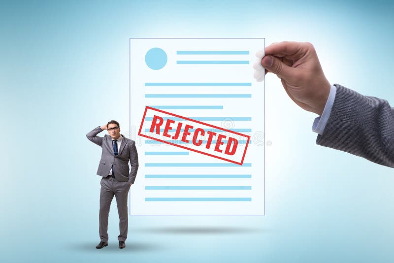 Man Receiving Rejection Notice on His Cv Stock Image - Image of ...