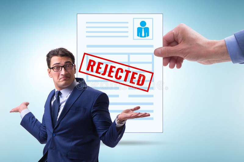 Man Receiving Rejection Notice on His Cv Stock Image - Image of ...