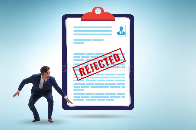 Man Receiving Rejection Notice on His Cv Stock Image - Image of ...