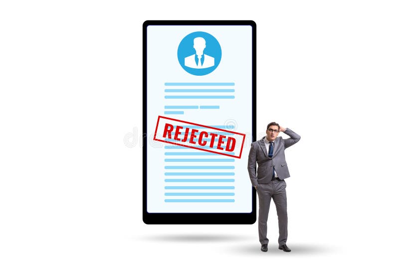 Man Receiving Rejection Notice on His Cv Stock Image - Image of reject ...