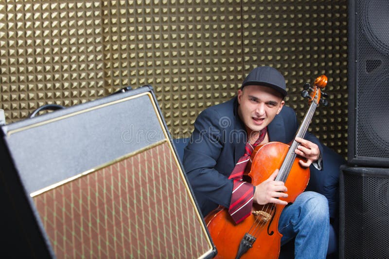 Man in the music studio stock image. Image of sampler - 9395105