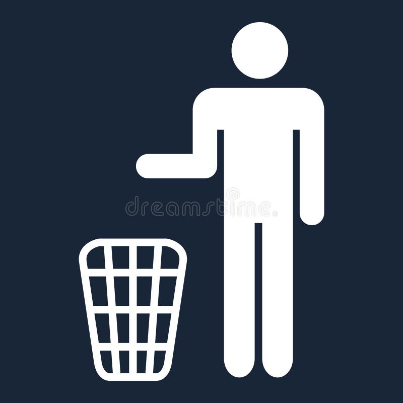 A Man and Recycle Logo Isolated Vector Icon Stock Illustration ...