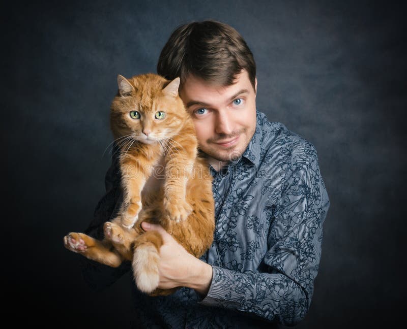 206 Man Hugging Beautiful Cat Stock Photos - Free & Royalty-Free Stock ...