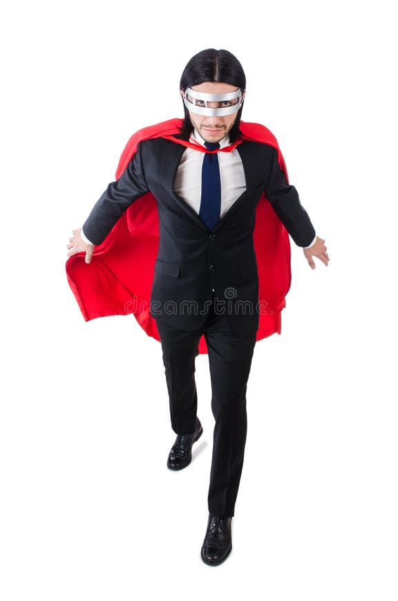 Man in red cover stock image. Image of retro, funny, courage - 40152257