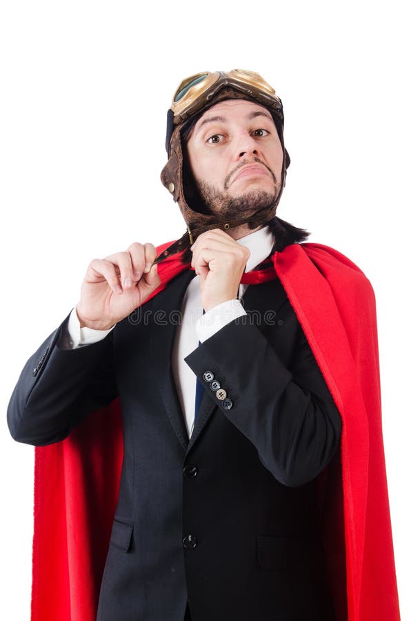 Man in red cover isolated stock photo. Image of boss - 41393404