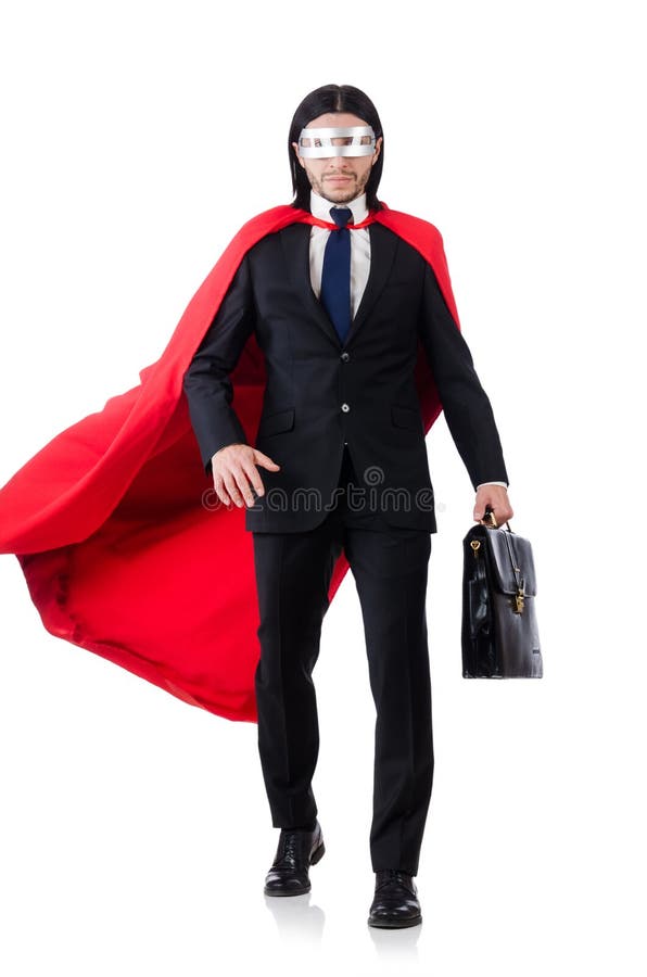 Man in red cover isolated stock photo. Image of cover - 42838808