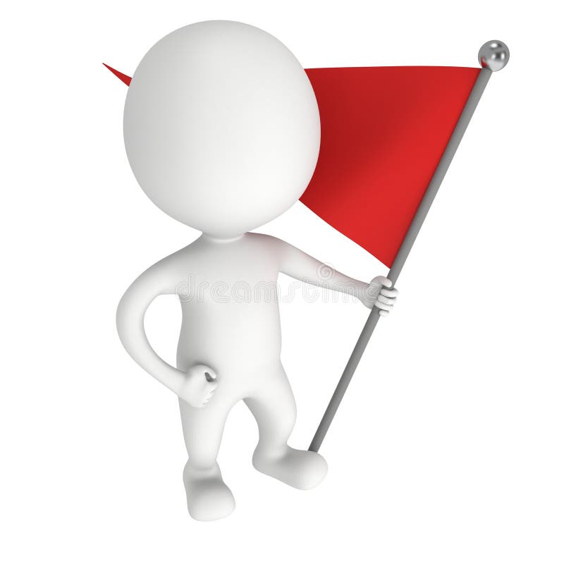 3d Man Red Flag Concept Stock Illustrations – 451 3d Man Red Flag ...