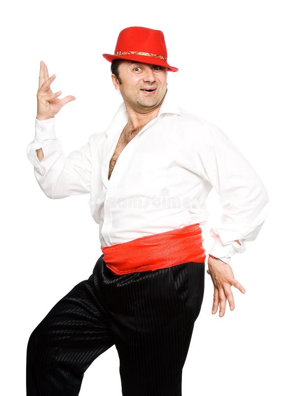 The man in a red hat stock image. Image of beautiful, dance - 2908157