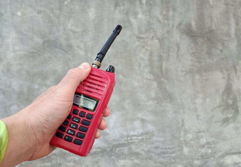 The Man with the Red Radio Behind the Stock Photo - Image of currency ...