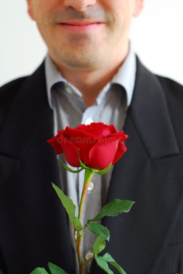 Man red rose stock photo. Image of black, flower, details - 1666866