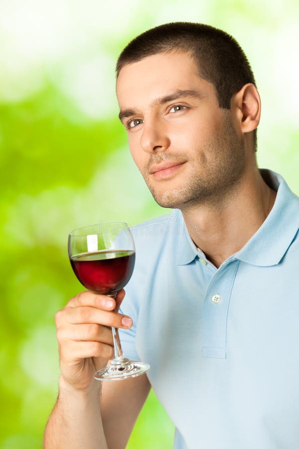 Man with redwine stock image. Image of party, celebration - 15196829