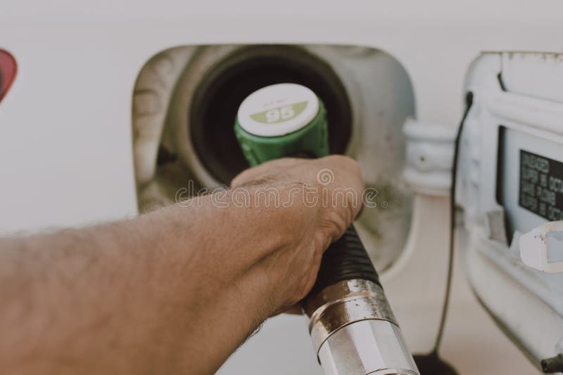 Man Refiling His Car in a Gas Station Stock Image - Image of refiling ...