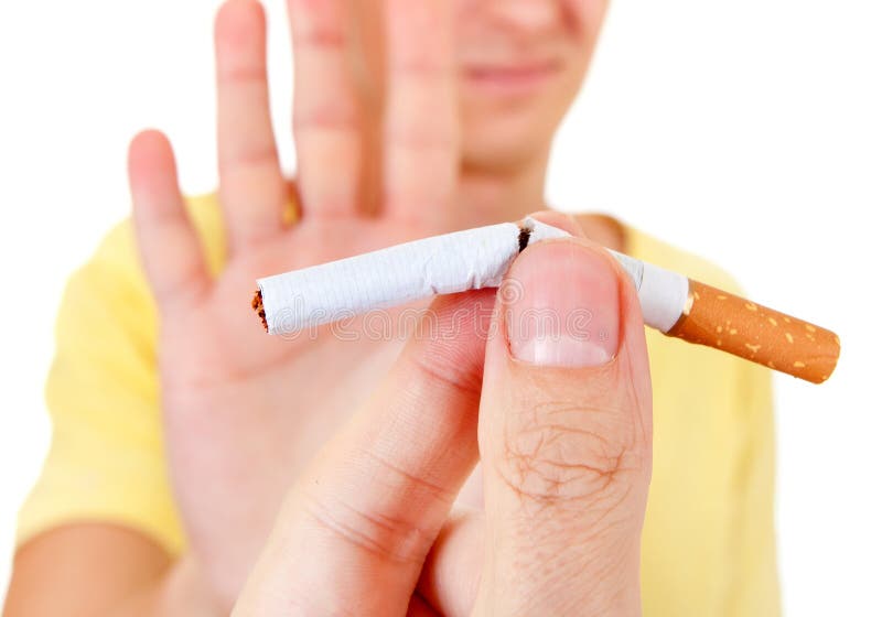 Man refuse a Cigarette stock photo. Image of closeup - 114562326
