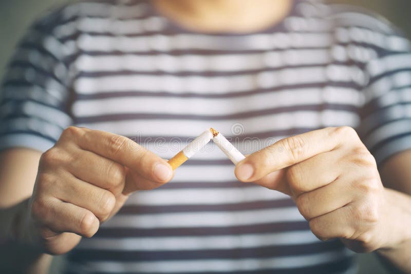 Man Refusing Cigarettes Concept for Quitting Smoking and Healthy ...