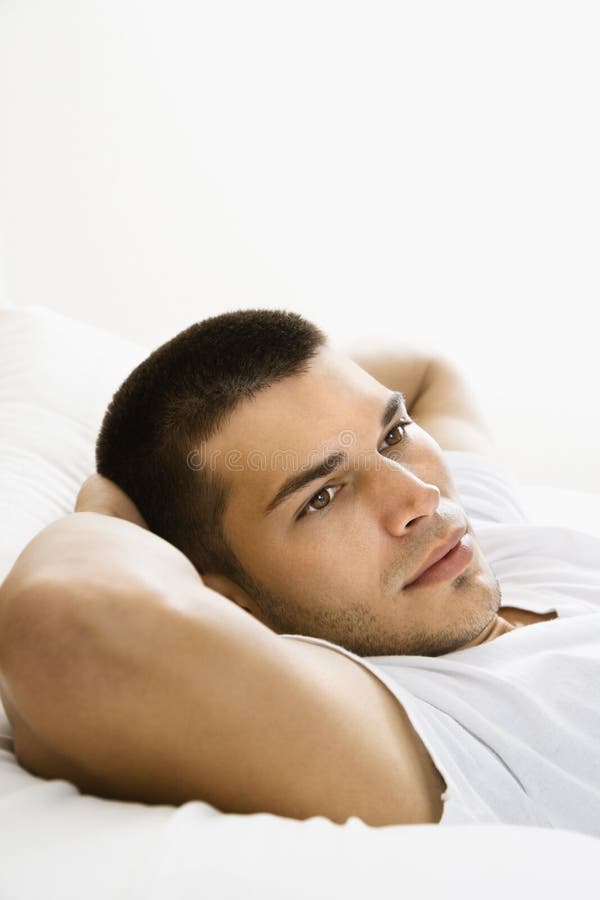 Man relaxing. stock photo. Image of lying, caucasian, color - 3423672