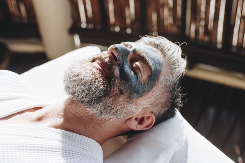 Man Relaxing at a Beauty Spa Stock Photo - Image of cleaning, cosmetic ...
