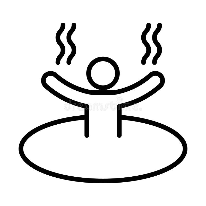 Man Relaxing in Jacuzzi Icon Linear Logo Mark in Black and White Stock ... Man Relaxing in Jacuzzi Icon Linear Logo Mark in Black and White Stock ...