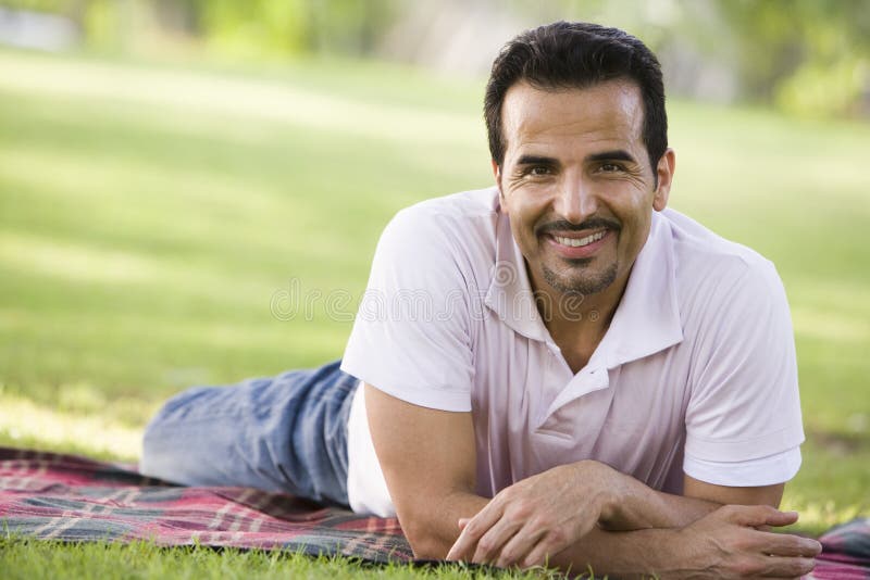 Man relaxing in park stock image. Image of lifestyle, relaxing - 5209117