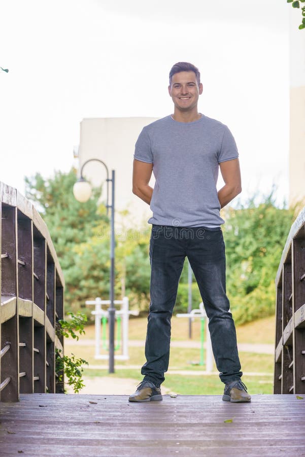 Man relaxing in park stock photo. Image of young, summer - 336469714