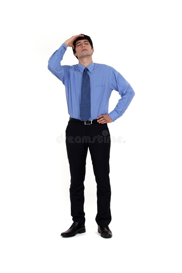 A Man Remembering Something Stock Photo - Image of white, graceful ...