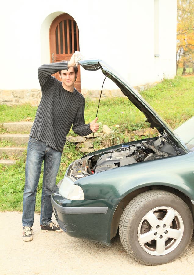 Man Repairing Engine of Car Stock Photo - Image of repairing, young ...
