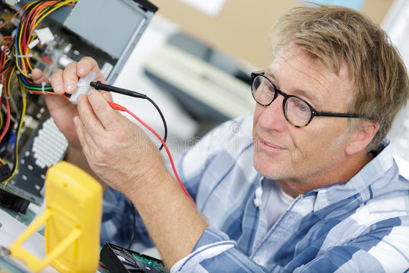 Man repairing computer stock image. Image of broken - 247463271
