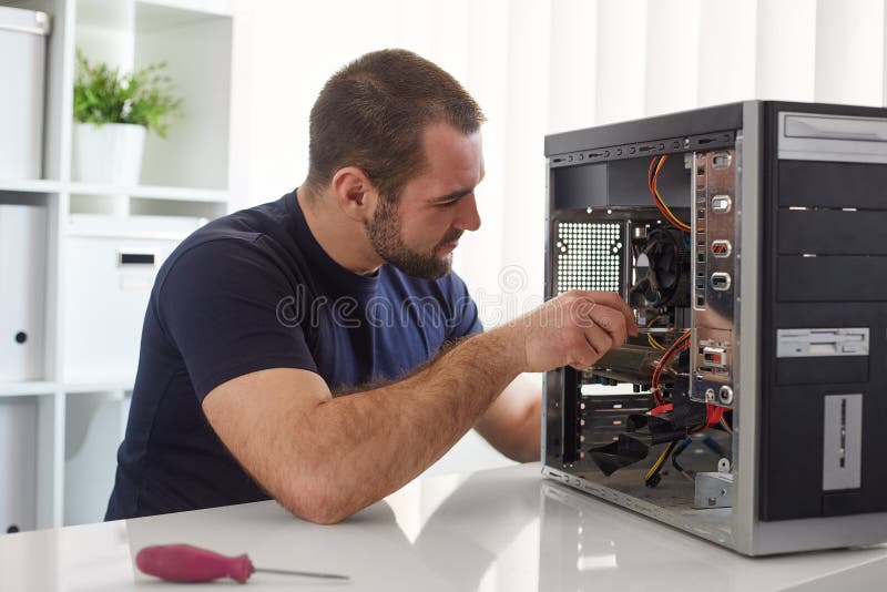 Computer Repair stock photo. Image of working, customer - 33211098