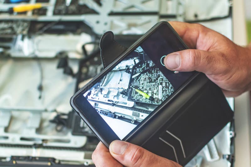 Computer Chip, Repair and Soldering of the Scheme Stock Image - Image ...