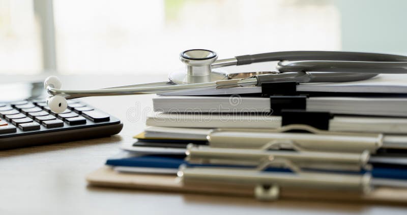 Man Report Stack Paper Folder Close Up Stacking of Office Working ...