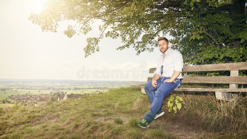 Man rest stock photo. Image of autumn, modern, attractive - 61119438