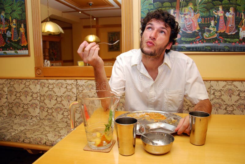 Man in restaurant stock image. Image of crowded, male - 10686409