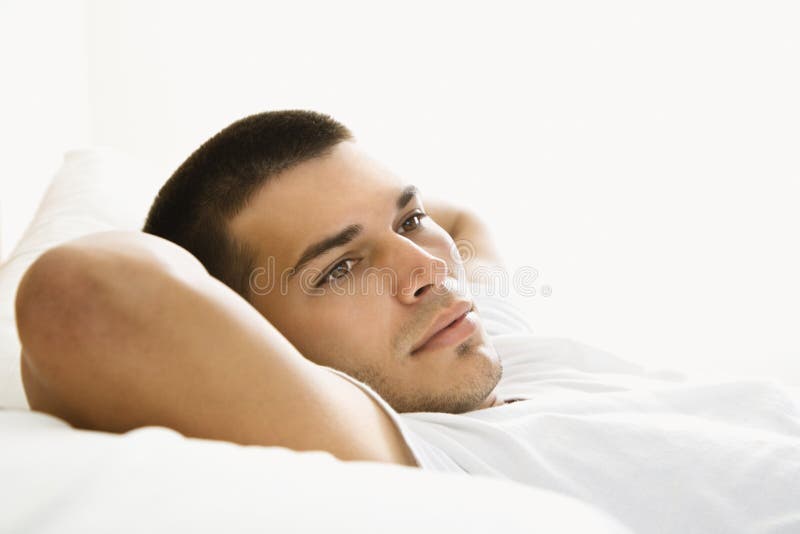 Man resting. stock photo. Image of copy, leisure, horizontal - 3423680