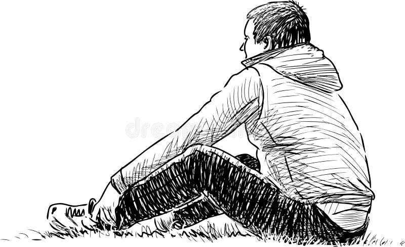 Man Relaxing Sketch Stock Illustrations – 543 Man Relaxing Sketch Stock ...